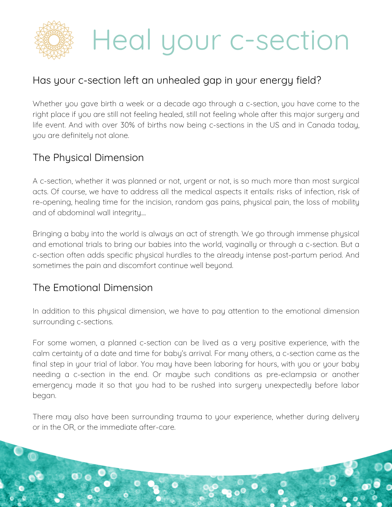 HEAL YOUR C-SECTION GUIDE - Empath Soul